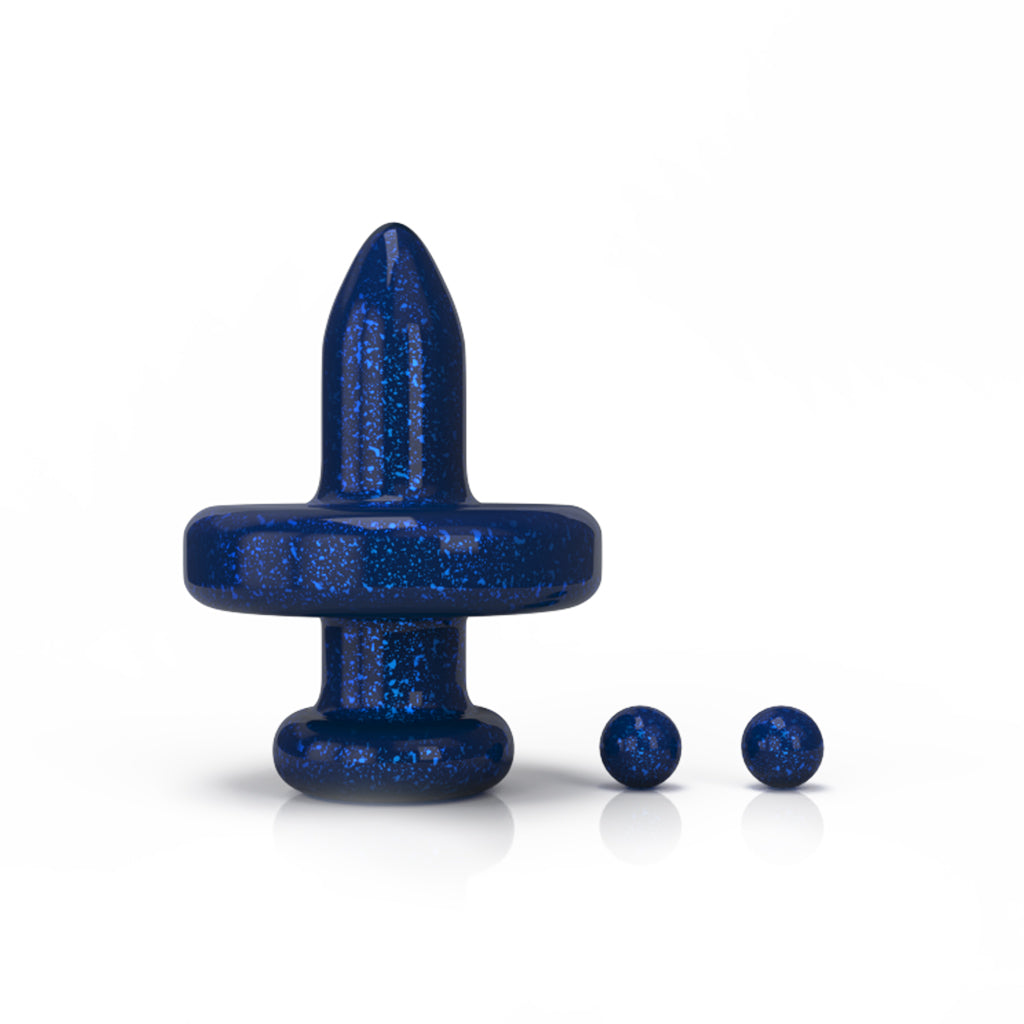 Crushed Glass Galaxy Top Control Tower Cap - Honeybee Herb – Dip Devices